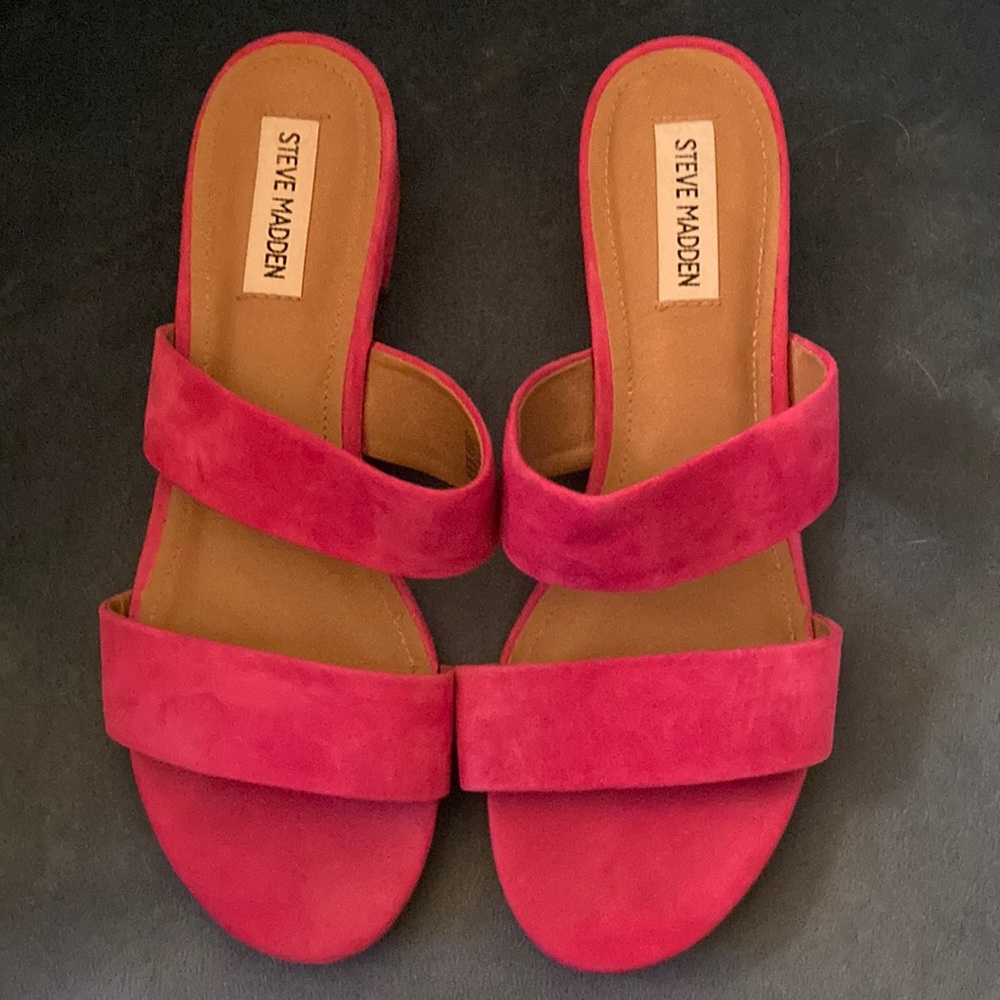 Steve Madden Hot Pink Slide Sandals - Gem
